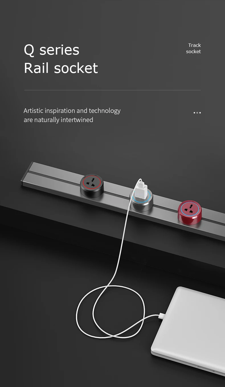 Q1 Series Wall Mounted Orbital Socket Aluminum Alloy Electrical Living ...