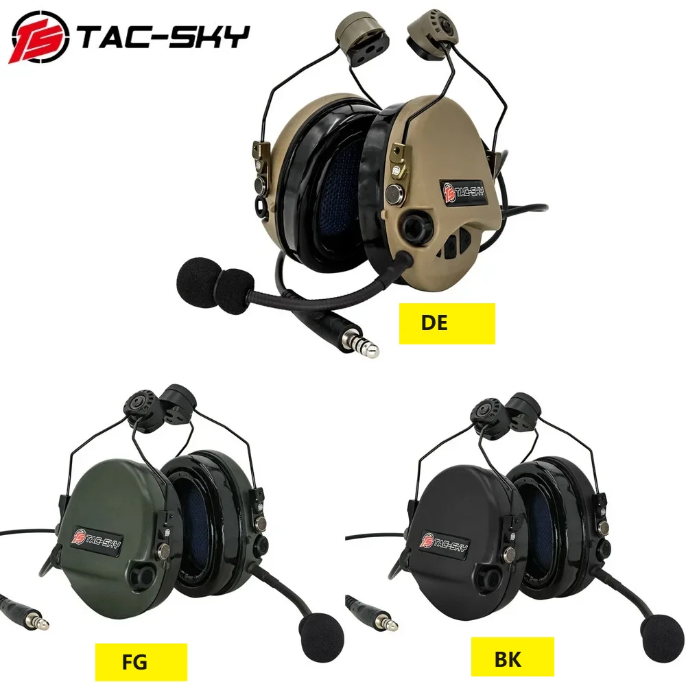 TS TAC-SKY Tactical Helmet with TCILIBERATOR II Earmuffs