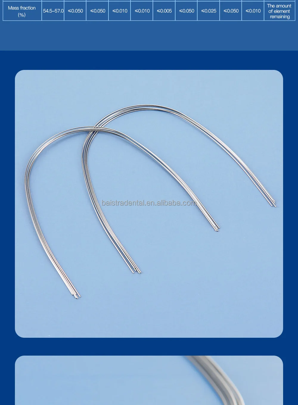 Azdent Dental Orthodontic Super Elastic Niti Round Archwire With Ovoid Form - Buy Super Elastic ...