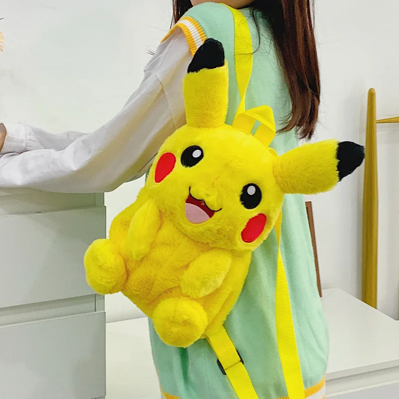 Wholesale Pokemon Backpack Cute Pikachu Plush Backpack Kids for Gifts