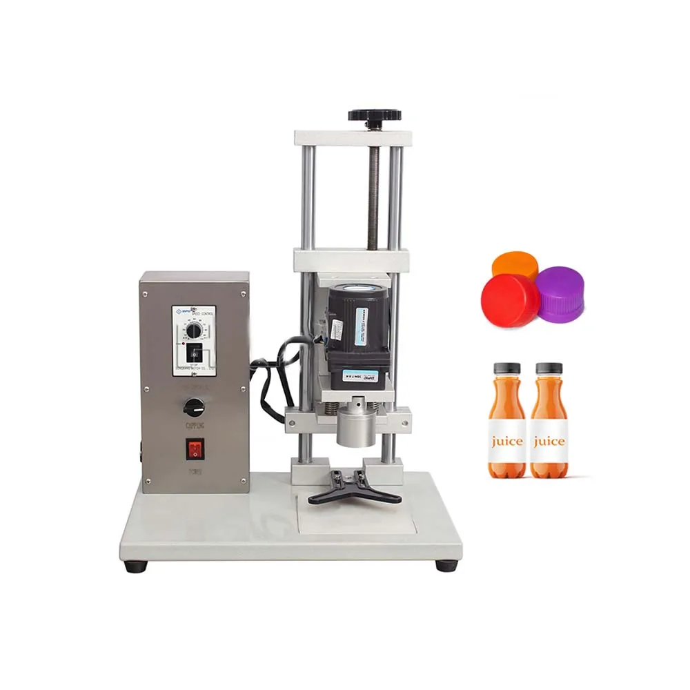 Semi-automatic Single Head Screw Bottle Lid Lock Lidding Machine For ...