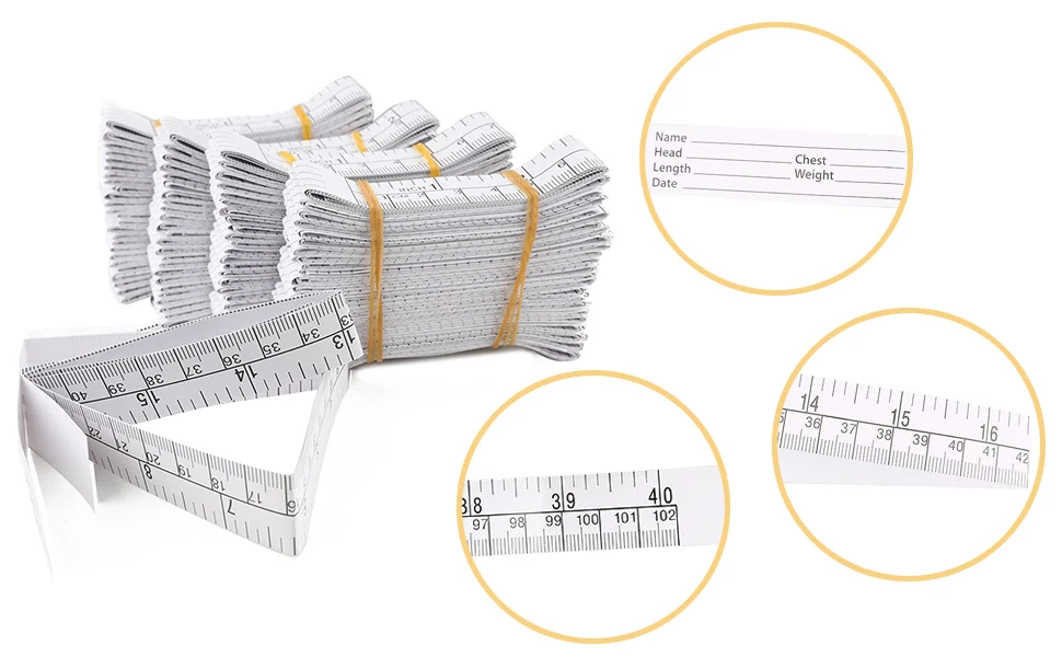 1 Meter Paper Tape Measure - Wound Measuring Rulers