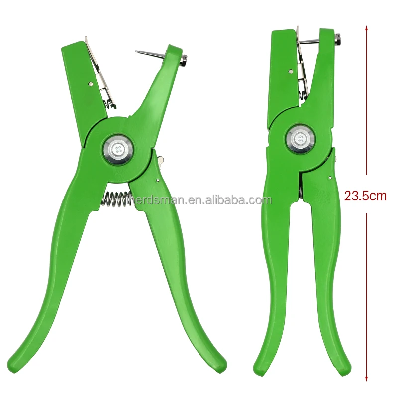 Animal Ear Tag Applicators Metal Livestock Use Ear Tagger Green Ear Tag ...