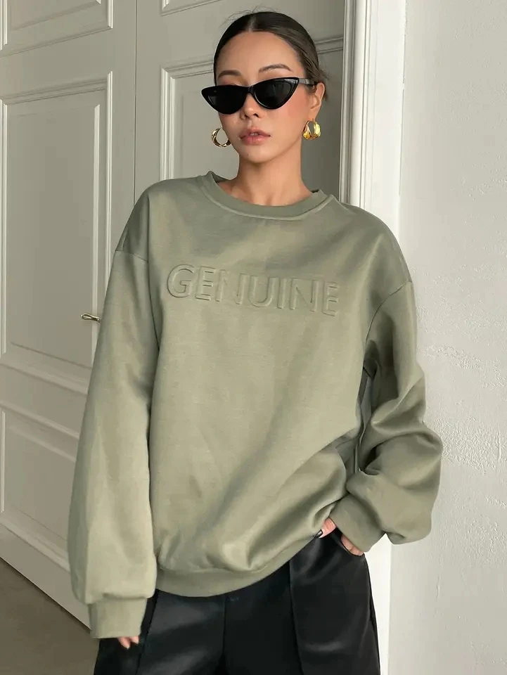 Custom Sweatshirt 3D Embossed Crewneck Sweater by SME