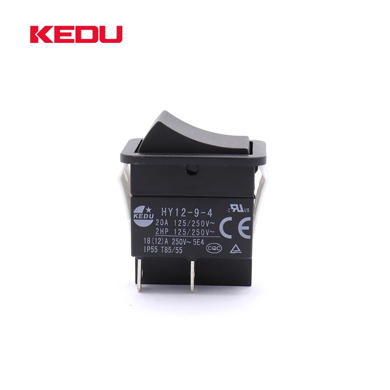 KEDU HY12-9-4 250v 20a Square Rocker Switch - UL TUV CE Approved