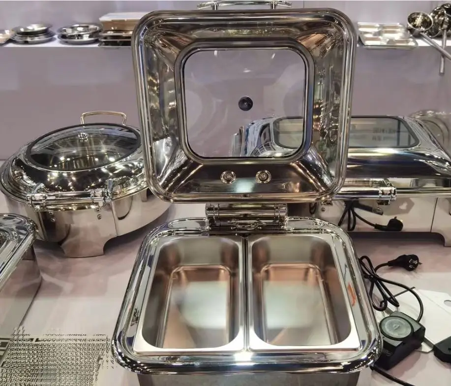 Stainless Steel Chafing Dish Buffet Set - Food Warmer Display Stand for ...