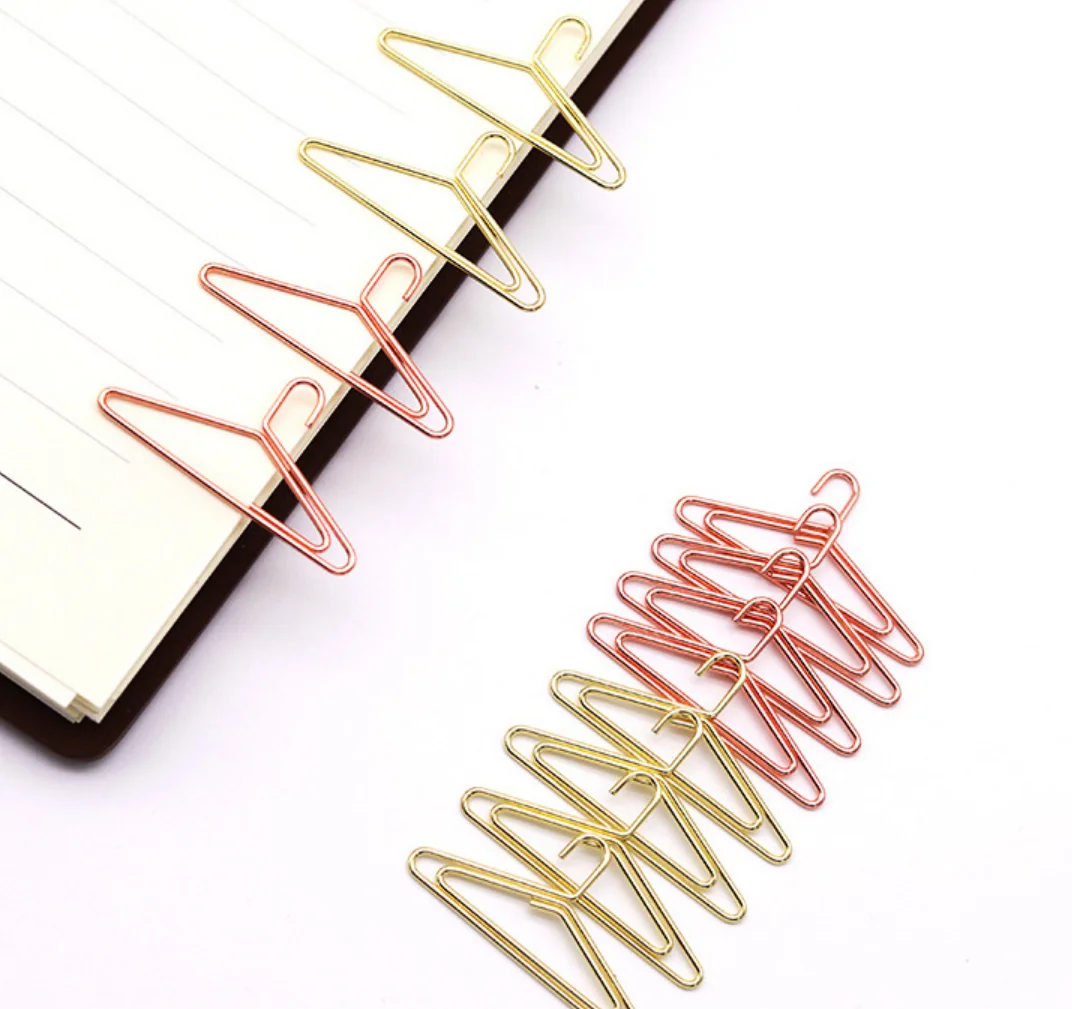 50 Piece Hanger Shape Paper Clips,Bookmark Clips For For Fun Office ...