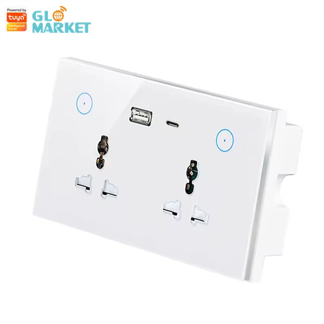 Glomarket Tuya Smart Home Double Wall Socket - Wifi & USB