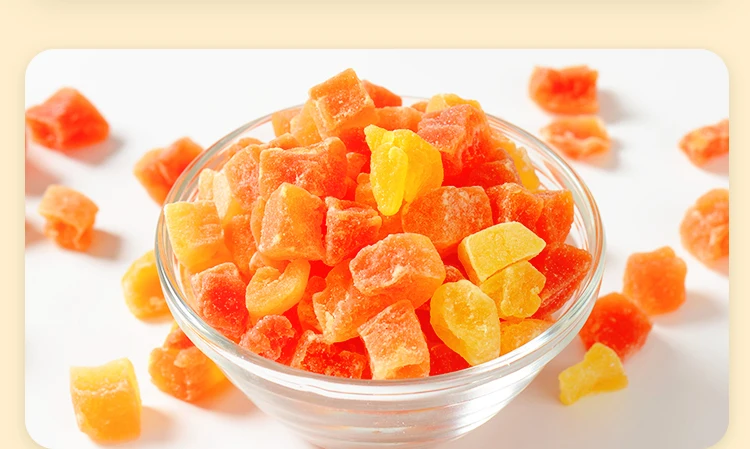Custom Made Dried Papaya and Pineapple Cubes from China