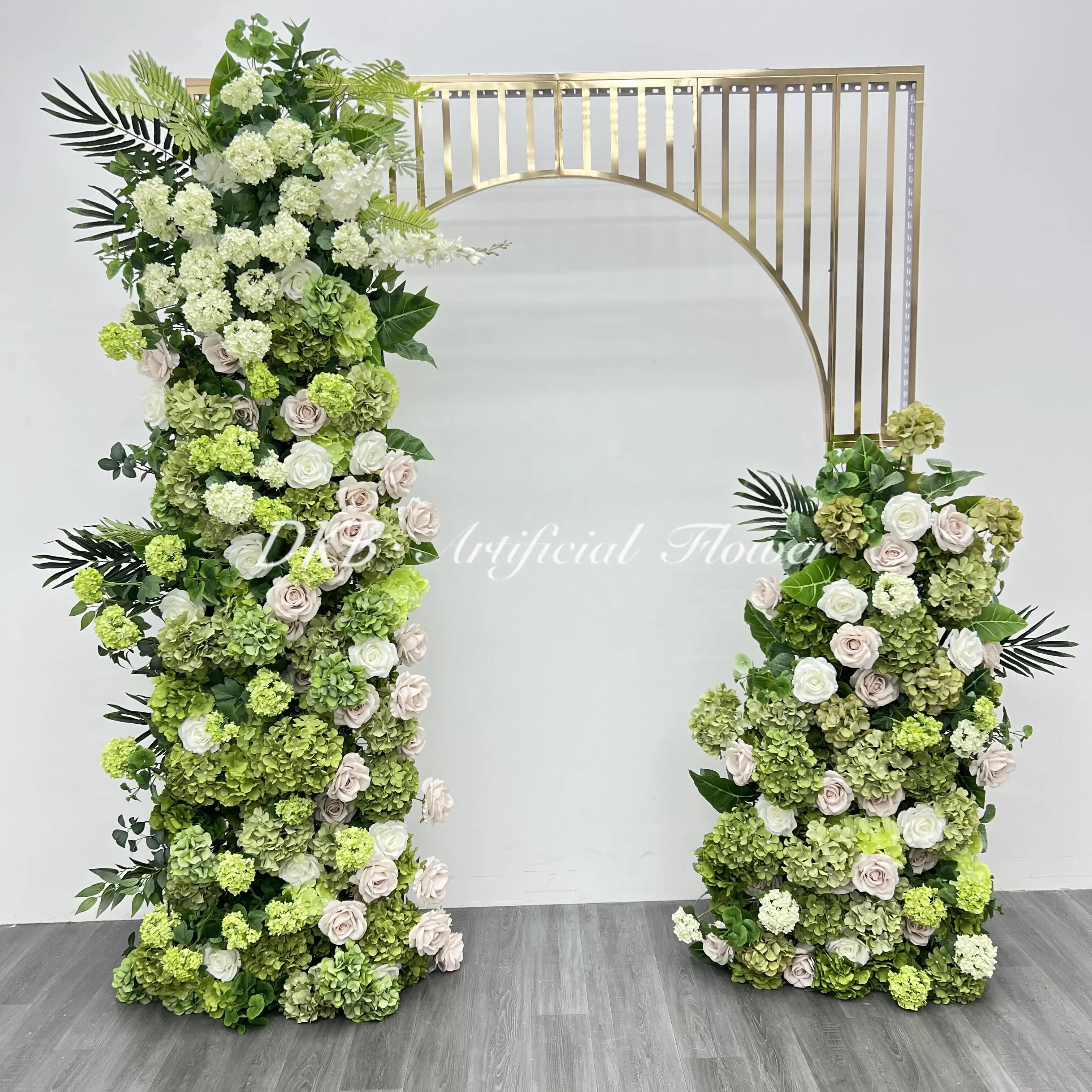 2025 new design flower arch backdrop 5d pink silk rose tropical flowers ...