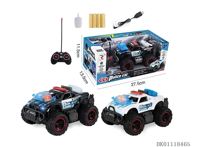 Children Boy Spray Off-Road Remote Control Police Car R/C Car With Usb ...