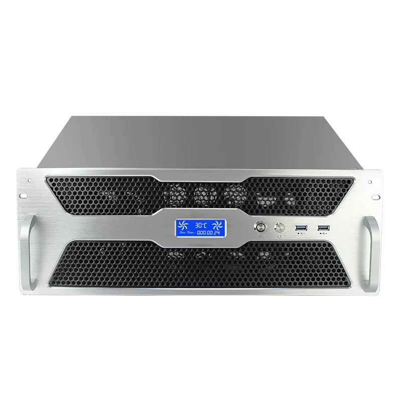 4u Rack Mount Server Chassis Server Case 300mm With Lcd Temperature ...