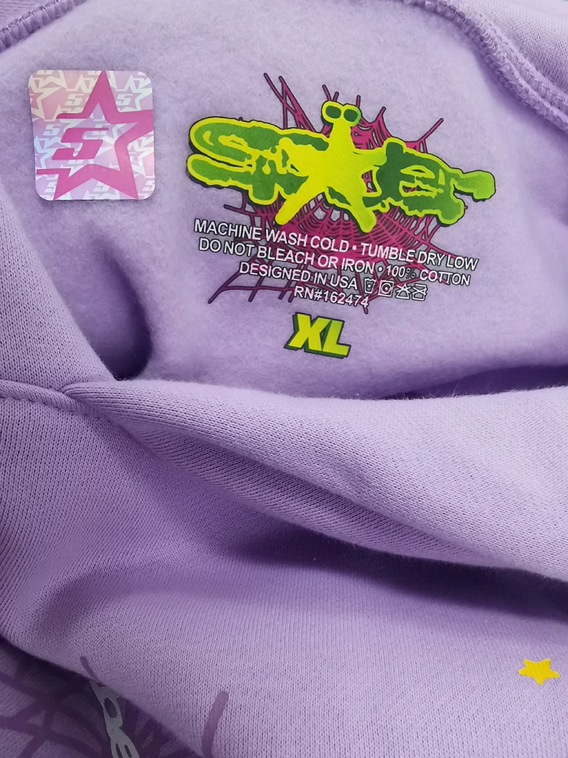 Puff Printing Sp 5der 555555 Angel Number Hoodie 100% Cotton Streetwear ...