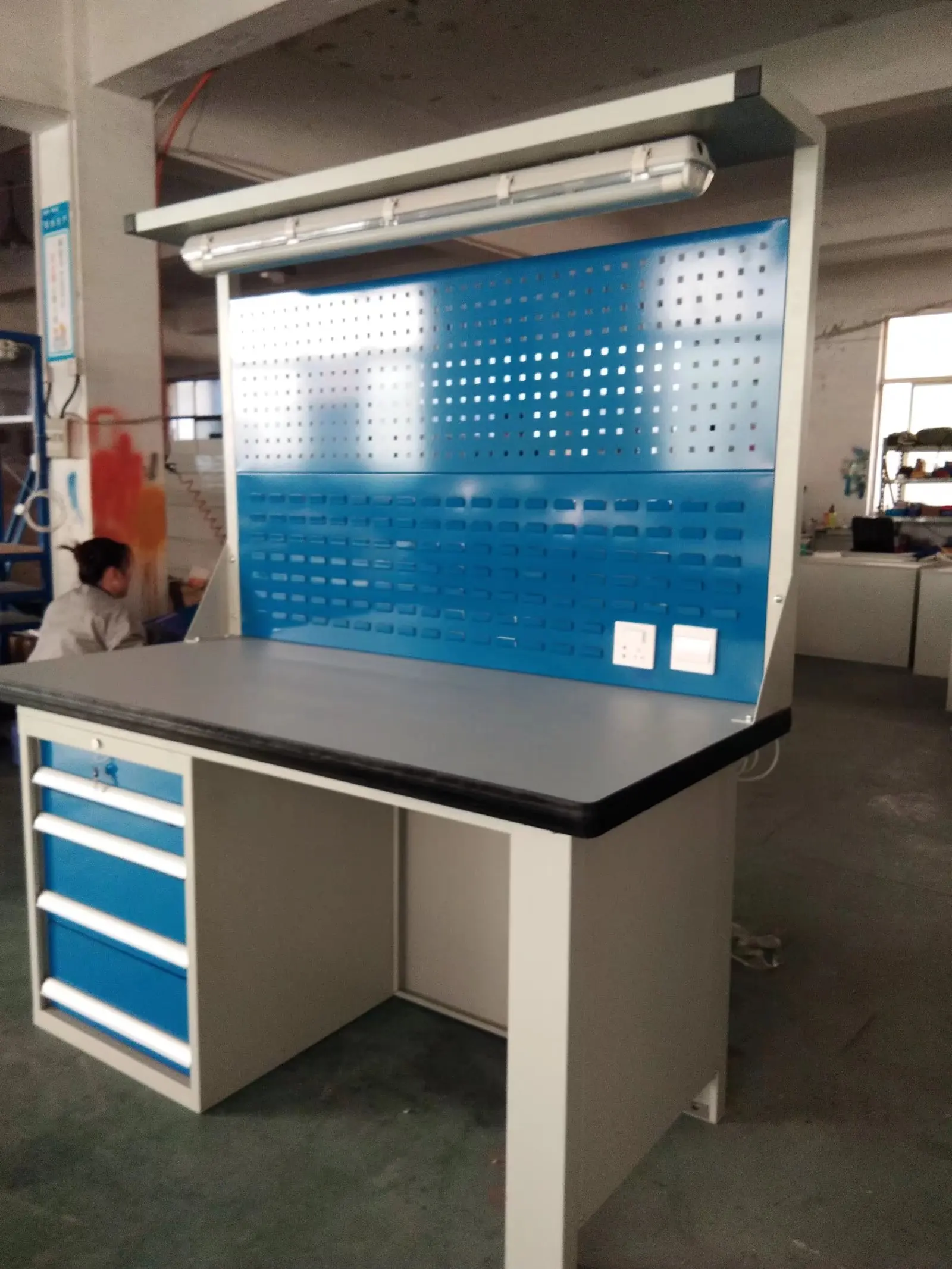 Light Frame Tool Cabinet Garage Storage Workbench Workshop Workbench ...