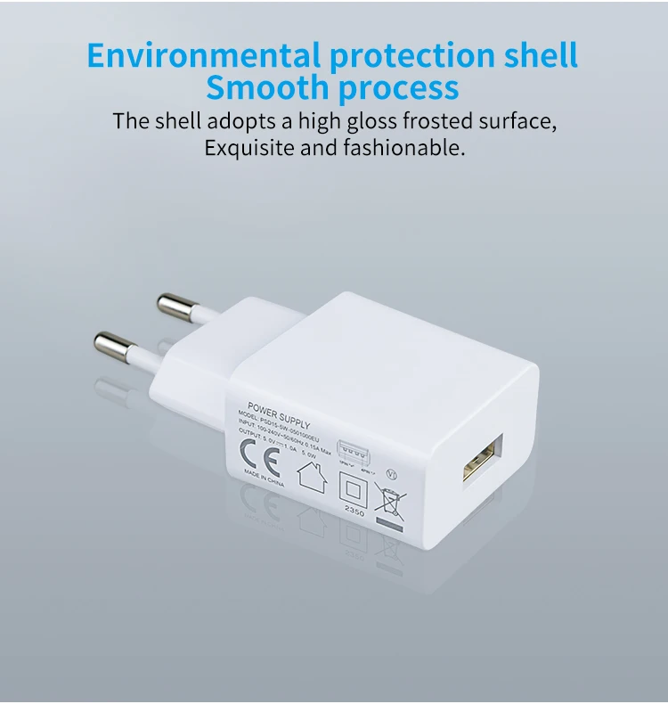 Wholesale CUL CE 5V1A 5W Travel Power Charger Adapter Micro Type C Cell Phone 5V1A USB a High ...