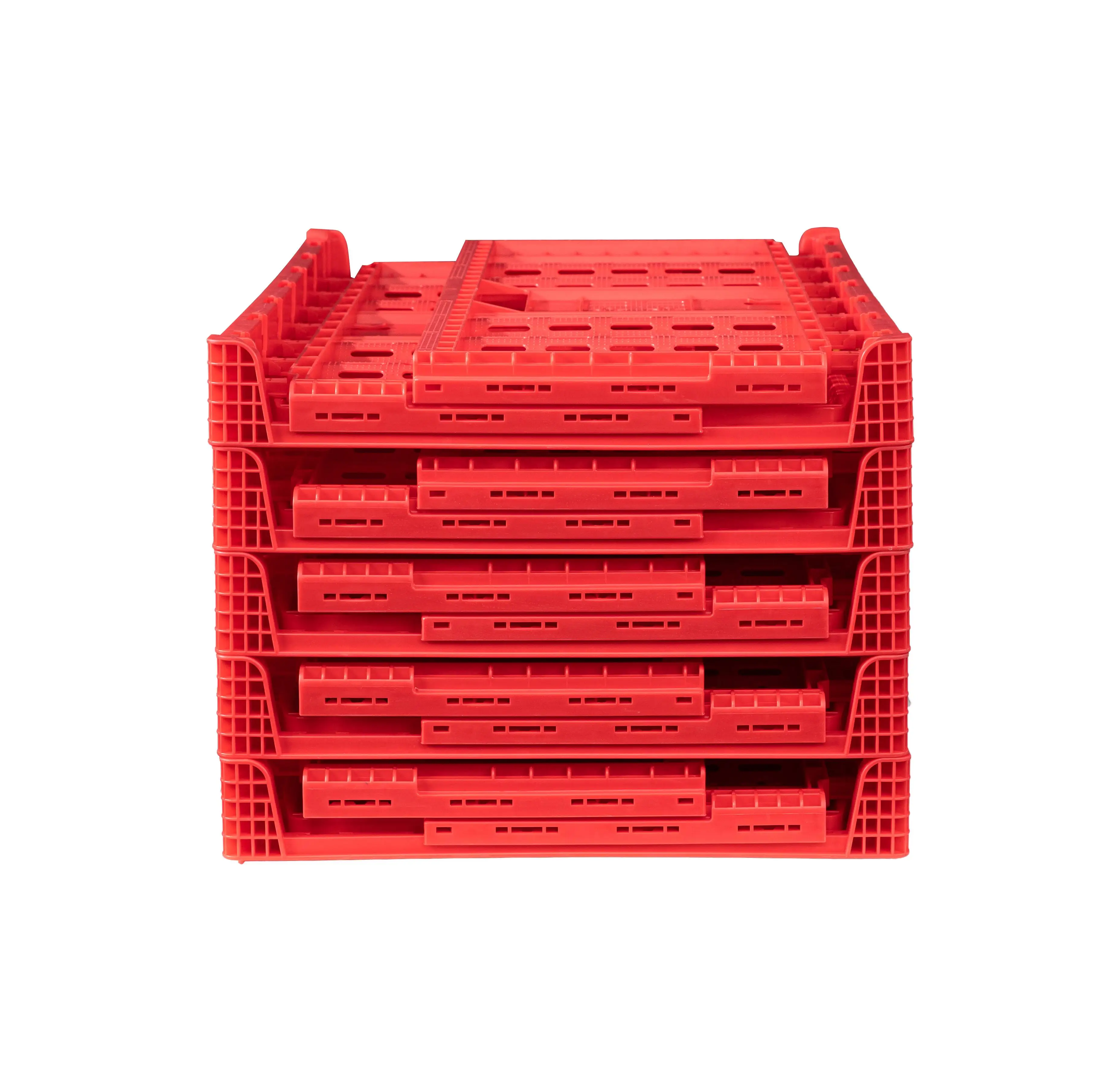 33L Collapsible PP and PE Storage Bin Mesh Style Plastic Transfer Crate ...