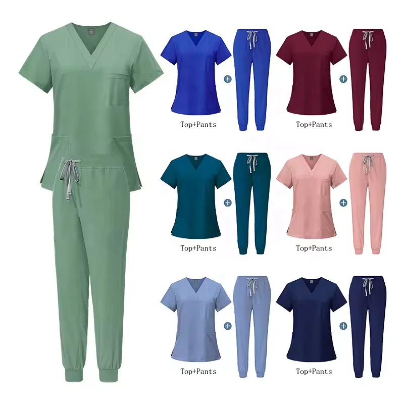 Stylish Custom Logo Stretch Doctor Nurse Surgical Uniforms