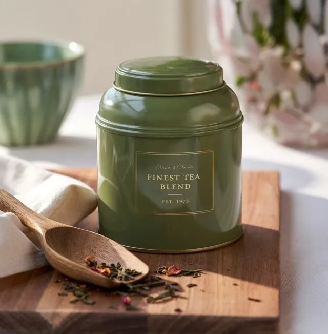 Custom Design Airtight Tea Tin Caddy With Plug Lid For Loose Tea Tin ...