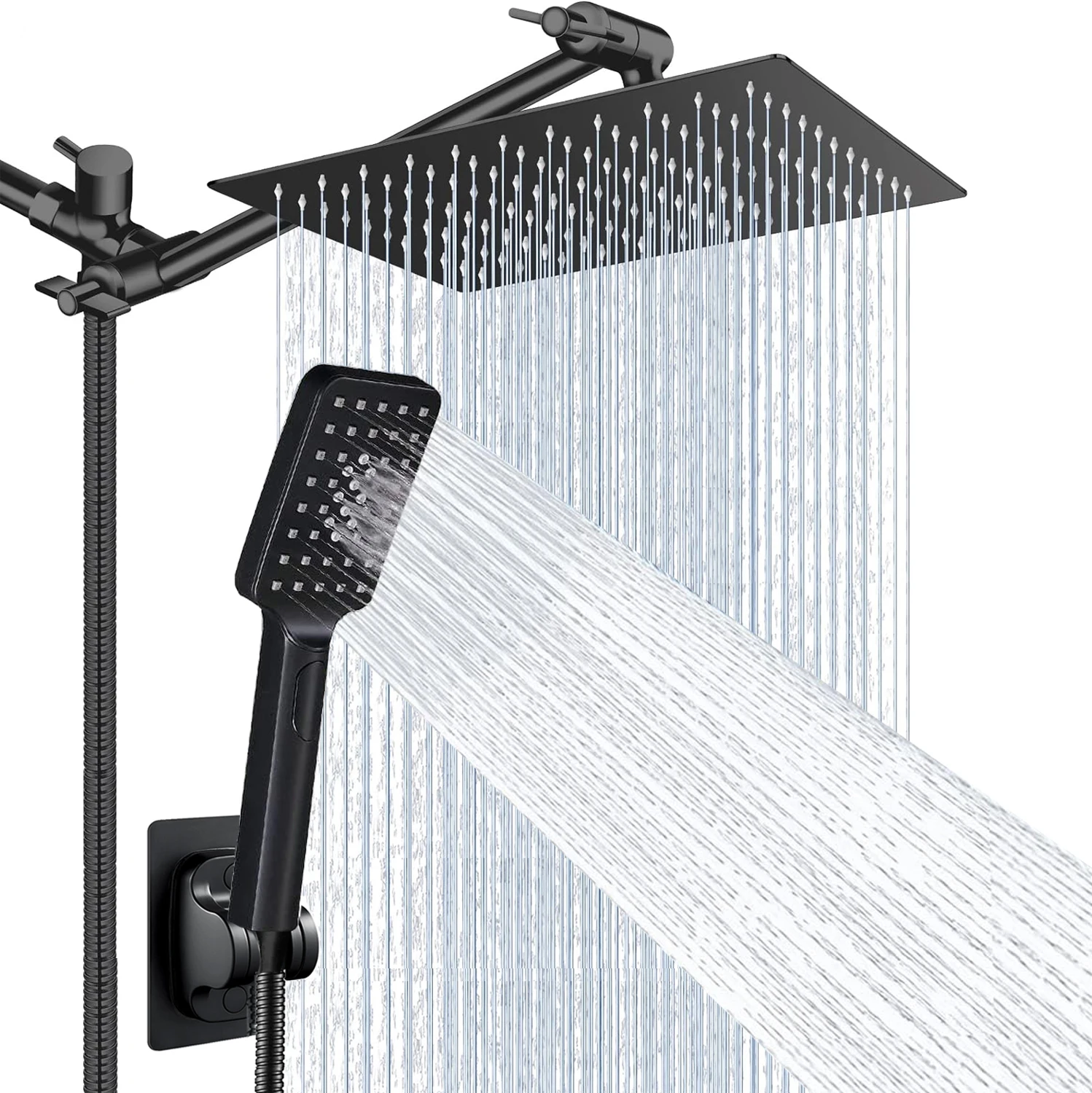12 Inch High Pressure Rainfall Shower Head Combo 11 Inch Handheld 6 ...