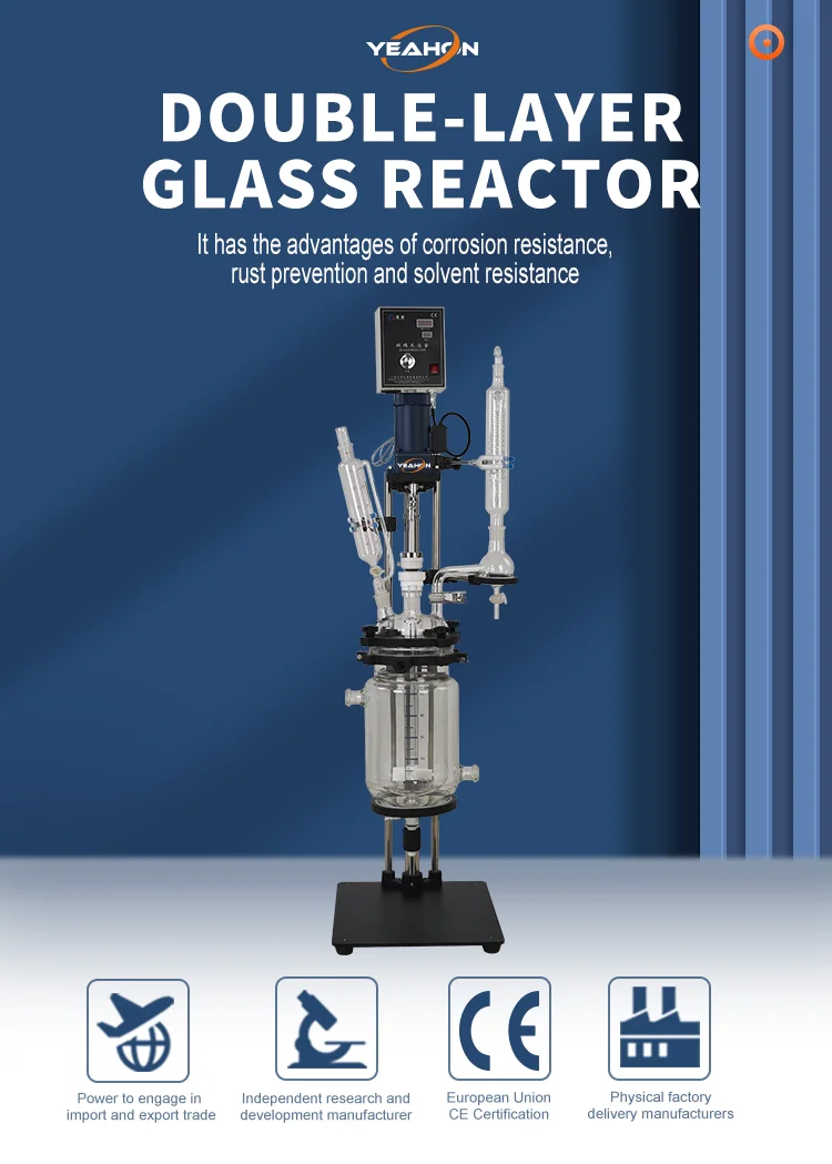 Laboratory Chemical Small Mini Benchtop Reactor 0.5l 500ml 1l Jacketed ...