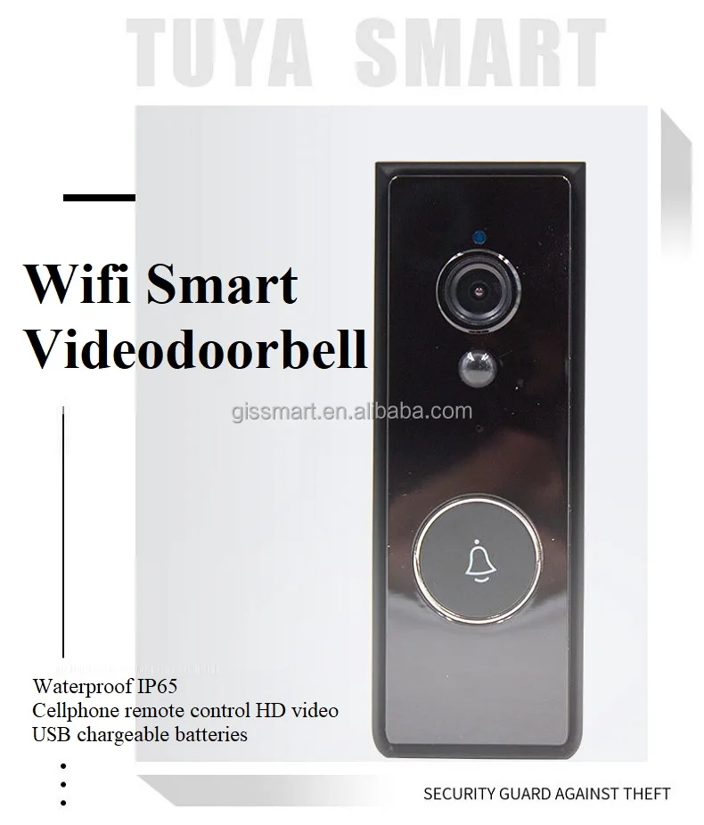 1080p Smart Home Night Vision Wifi Tuya Video Doorbell Camera Wireless ...