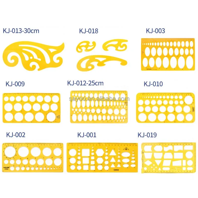 Factory Direct Sale Drawing Graph TemplatesTool Plastic Student Stencil ...