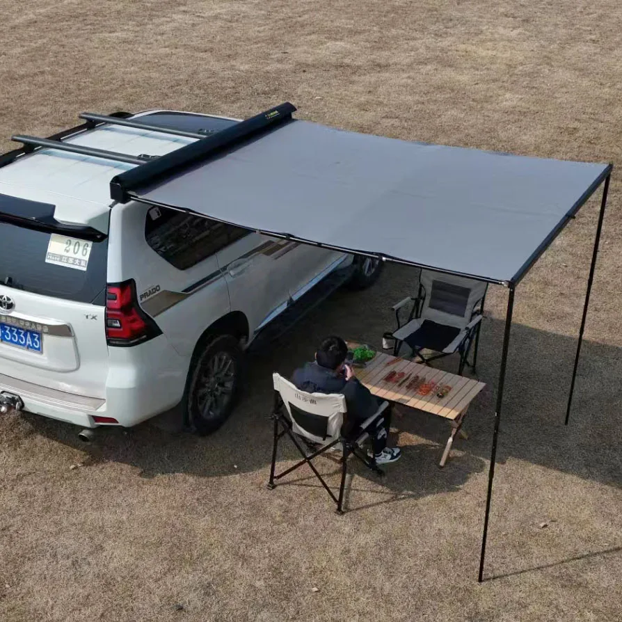 Outdoor Car Shelter Canopy Pull-Out Roof Rack Vehicle Awning UPF50+ Sun ...