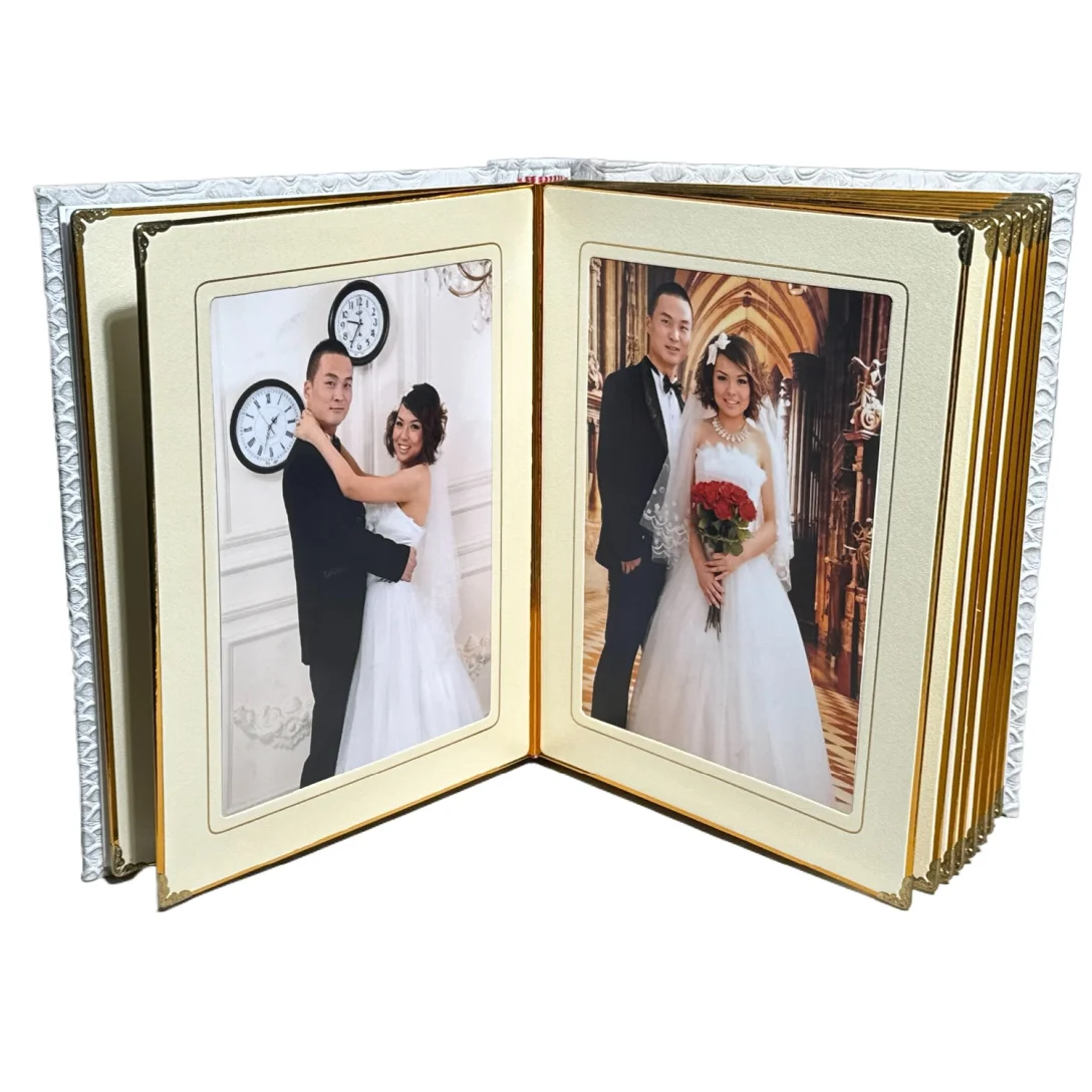 Custom Printing Foil Logo Wedding Slip In Mat Photo Album With ...