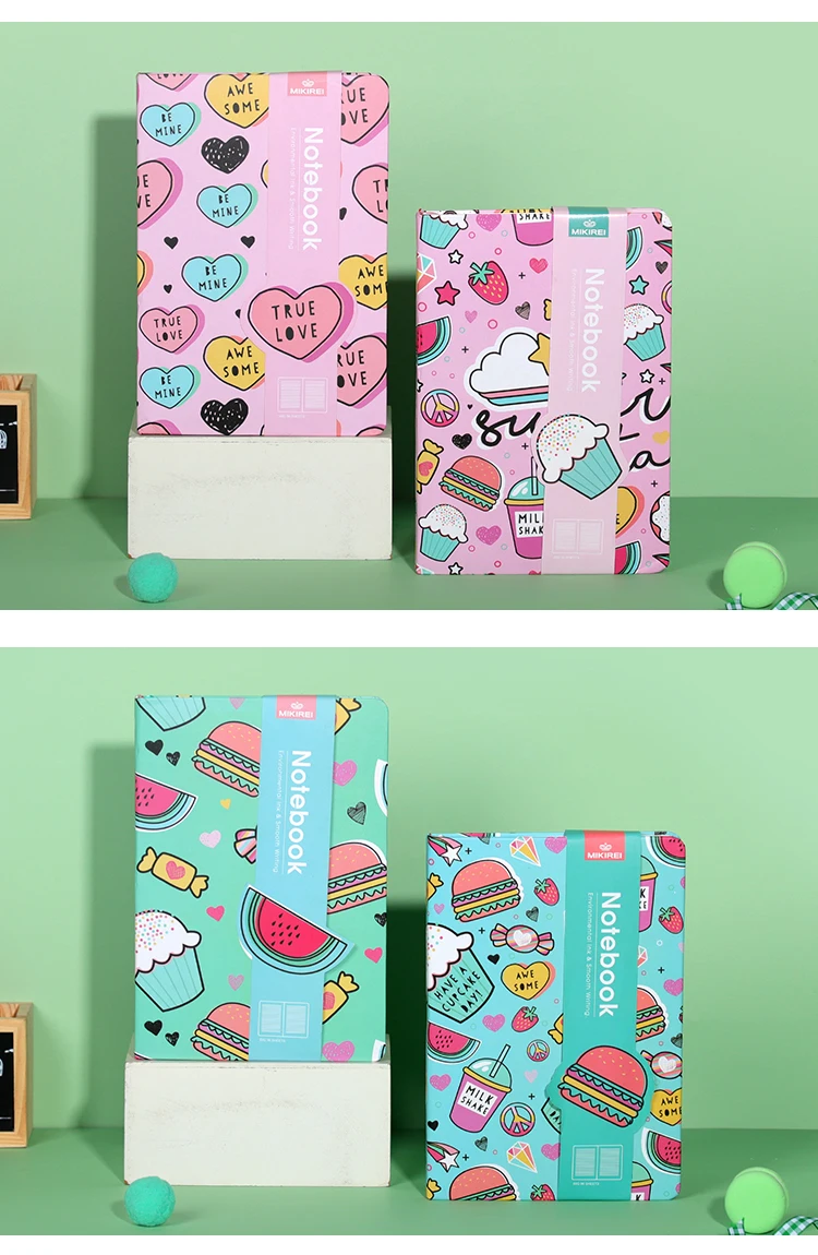 Newest Personalized Custom Cute Fruit Pattern Papeleria- Kawaii Diary ...