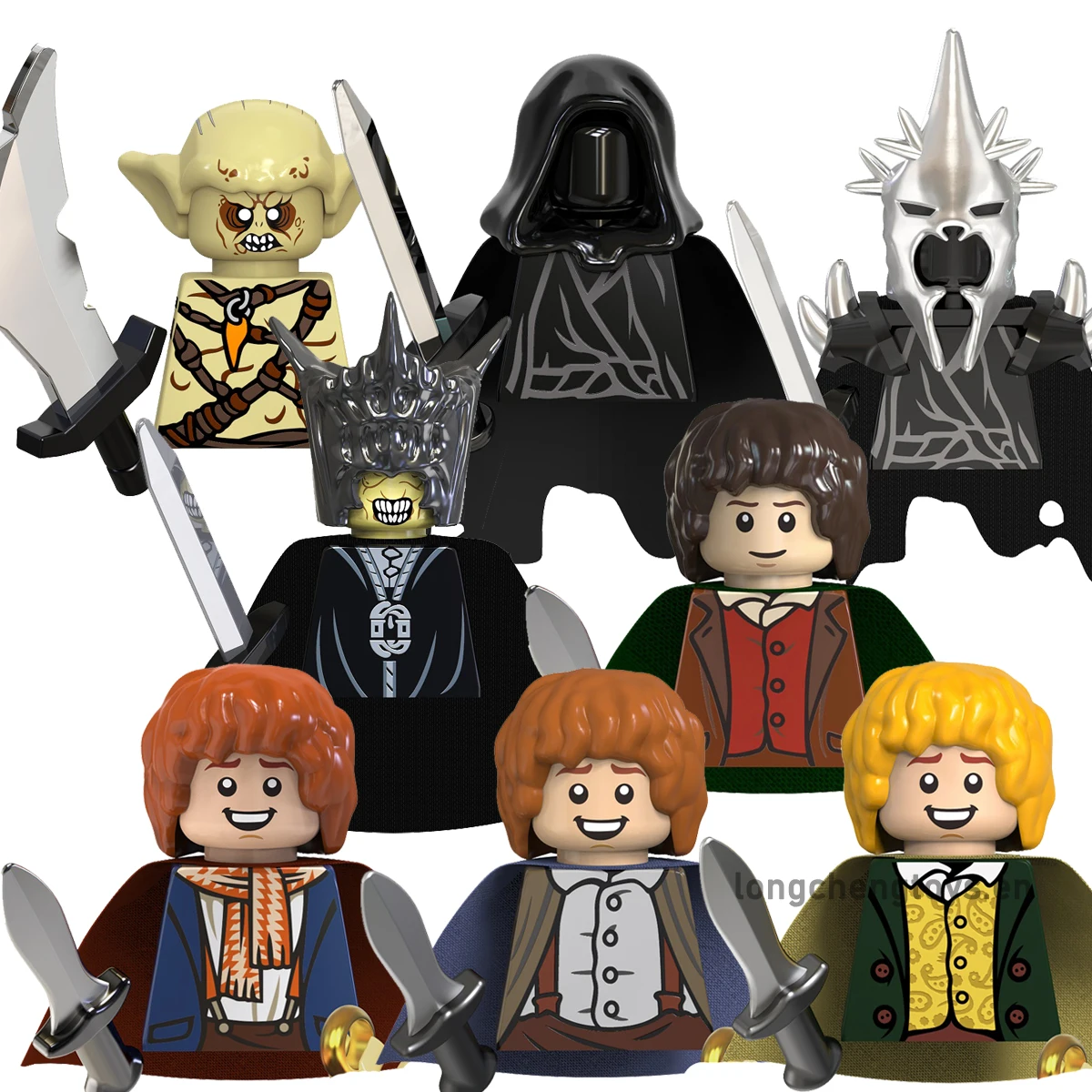 Movie Series Goblin Sauron Ringwraith Witch-king Frodo Merry Sam Novel ...