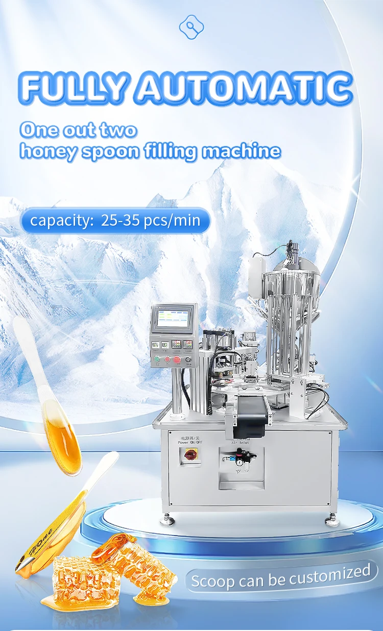 Automatic Honey Spoon Plastic Liquid Filling Packing And Sealing ...