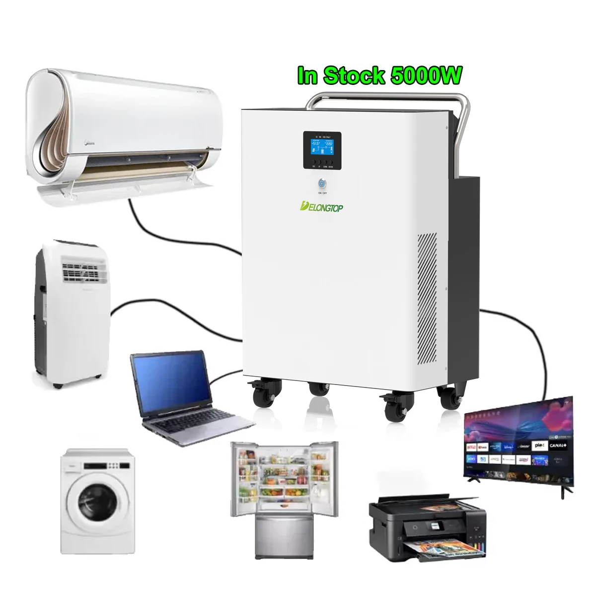 Alibaba.com: 5000W Portable Power Station Solar Generator with 5kWh ...