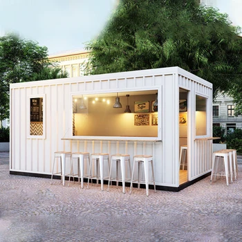 Shipping Container Bar Fast Food Kiosk Booth Prefab Coffee Cafe ...
