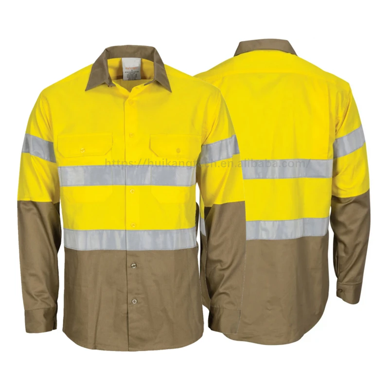 Cotton Construction Mining Uniform Long Sleeve Workwear Custom Logo ...