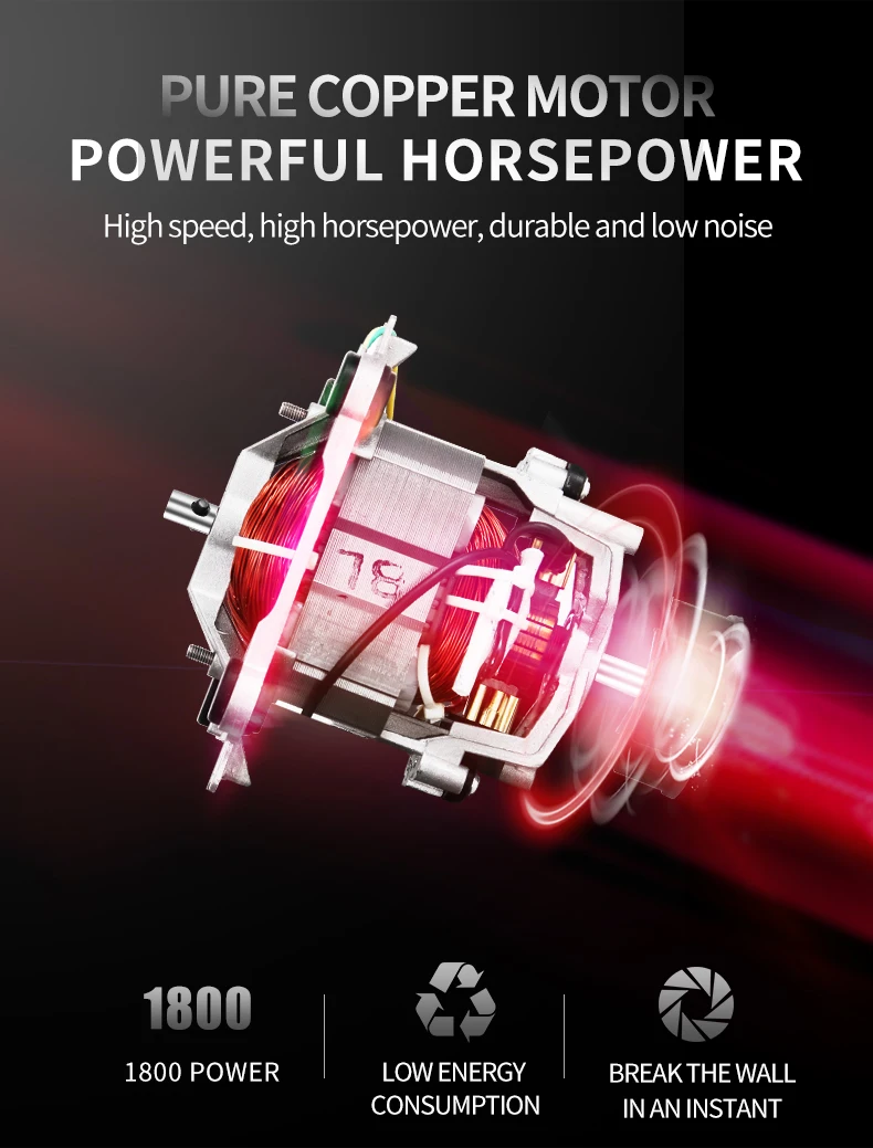 9840 Pure Copper Motor Blender 1800w Powerful Commercial Smoothie ...