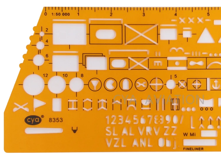 8353 Letter Drawing Stencil - Premium Quality Plastic Ruler