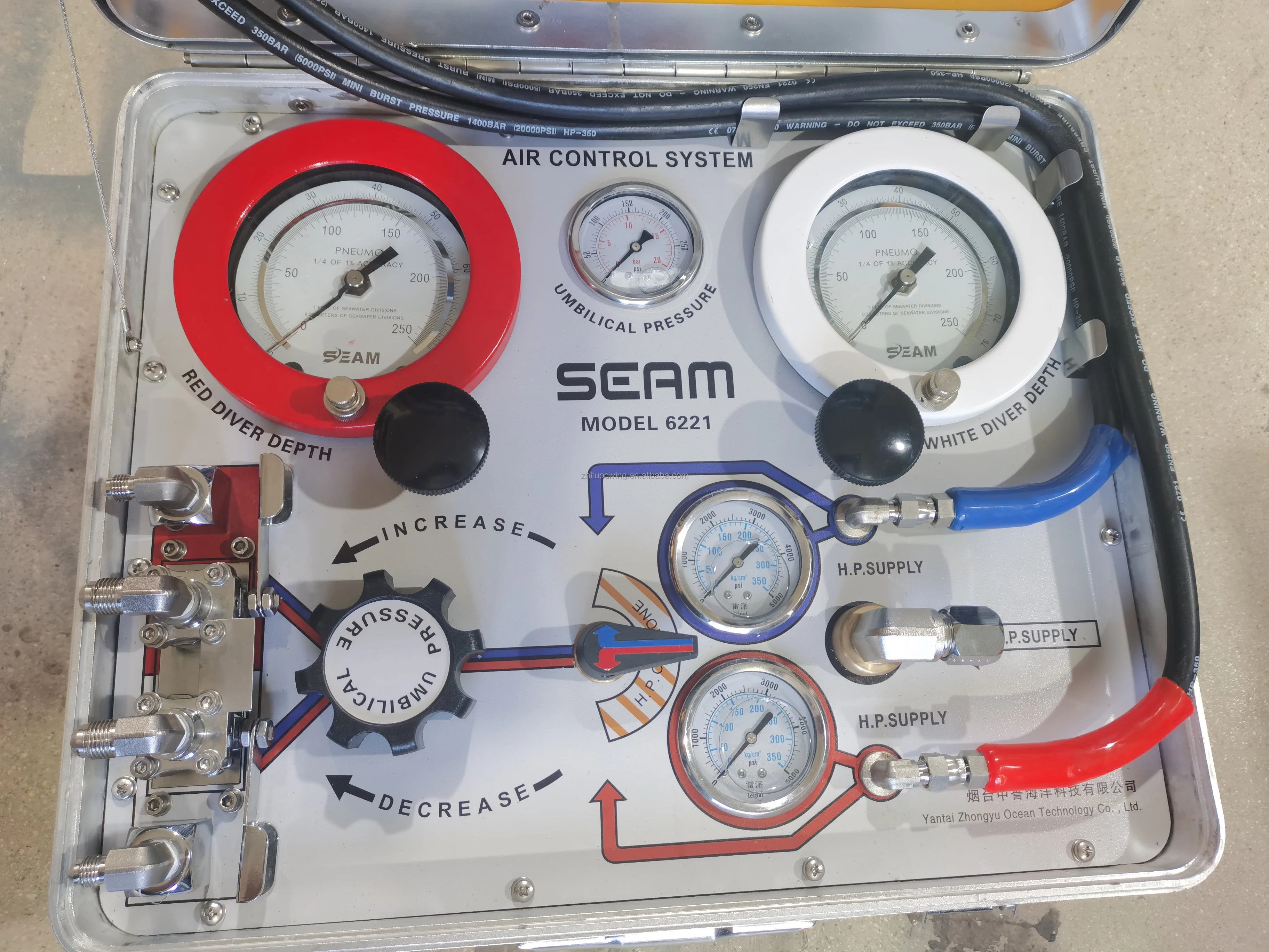 Diver Air Dive Control Panel - Professional Commercial Diving