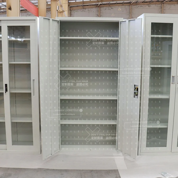 Knock Down Structure Iron Office Furniture Steel 2 Swing Door ...
