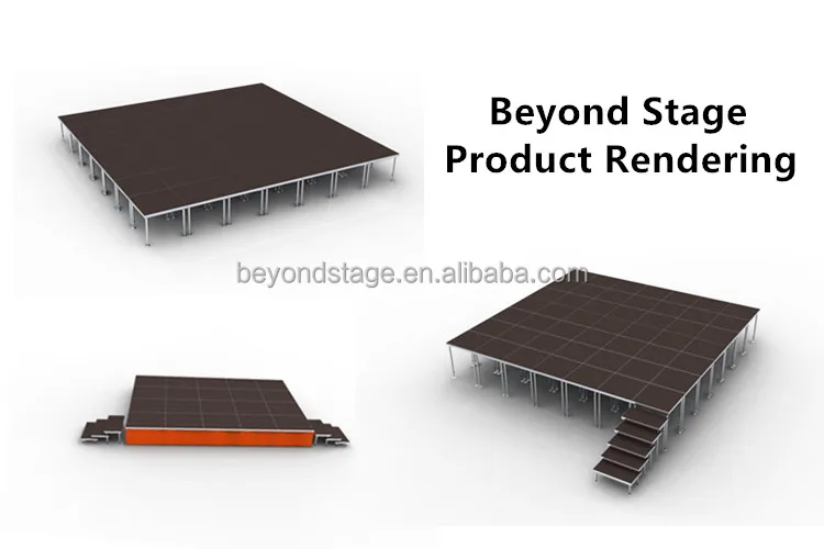 Strong Loading Four Legs Stage for Trade Shows Wooden Platform Stage ...