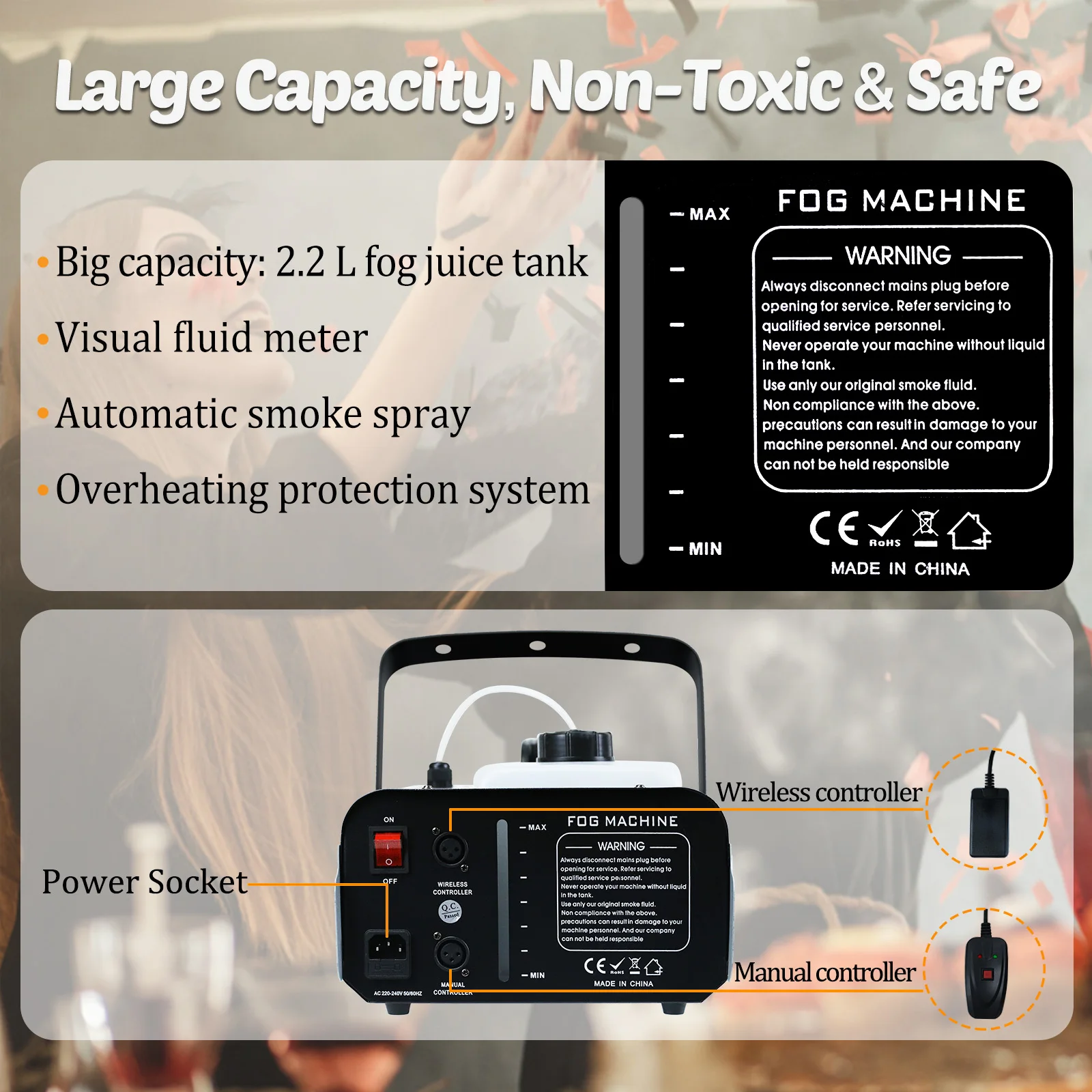 High Quality Controlled Stage Effect Equipment Fog Vertical Rgb Smog ...