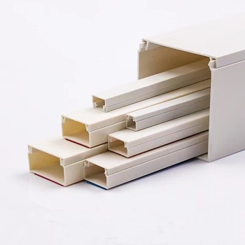 White Pzc Series Cable Duct 10*15mm~80*100mm Open Slot Wire Duct Pvc ...