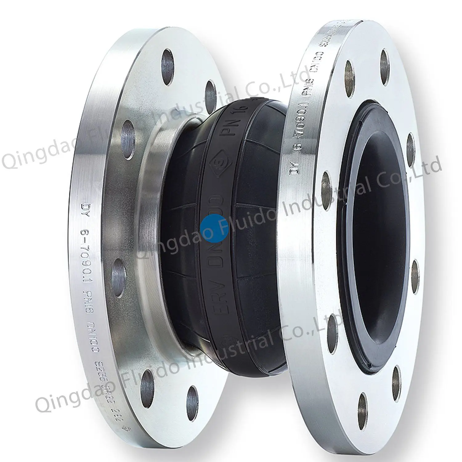 Stainless Steel Flange Rubber Expansion Joint Flexible Connector Flange Connection Single Sphere ...