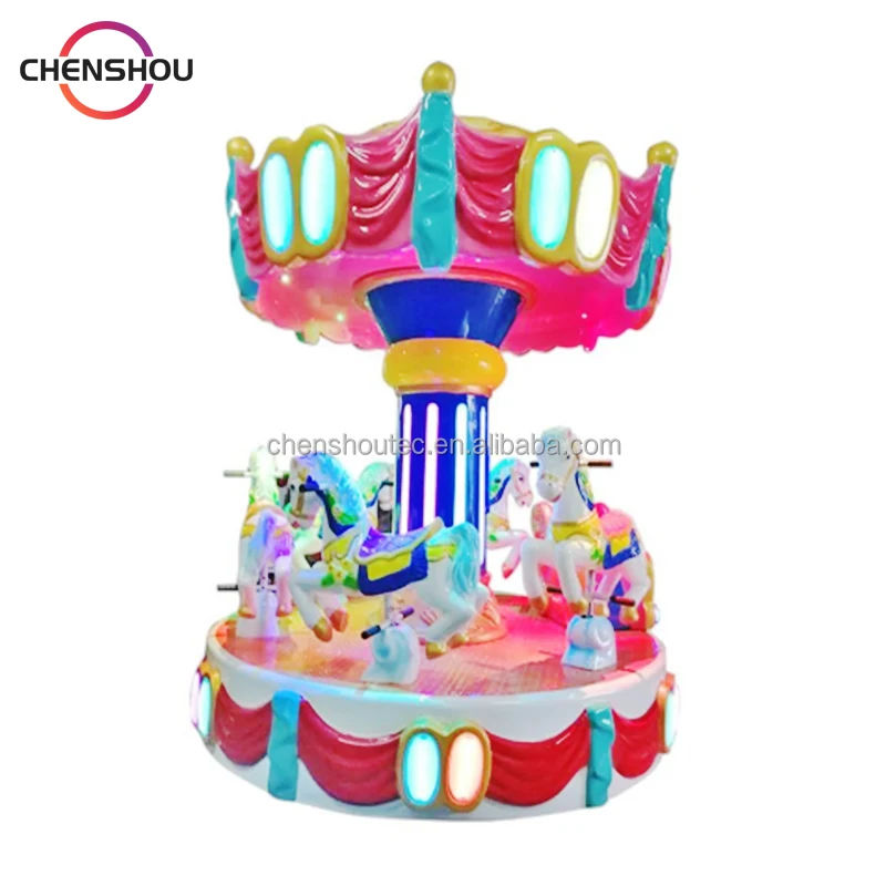 Children Coin Kiddie Ride Carousel Amusement Park Carrousel Horse Rides ...