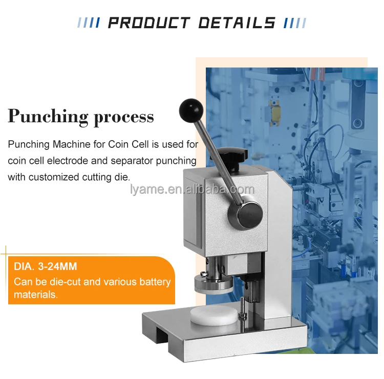 Cr2032 2025 Coin Cell Disc Cutting Machine For Battery Electrode ...