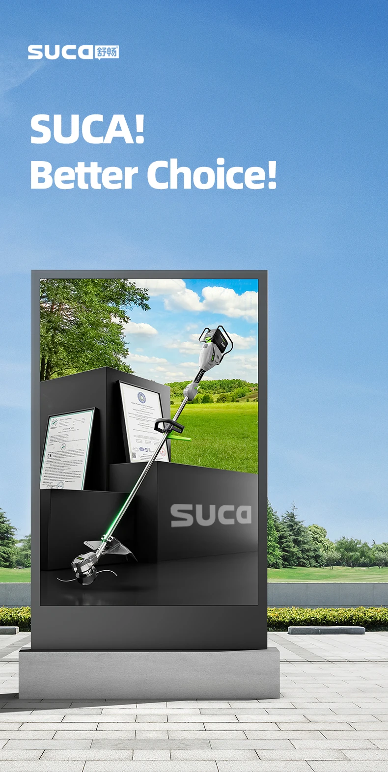SUCA SC-6202 Cordless Brush Cutter - Efficient Grass Trimming