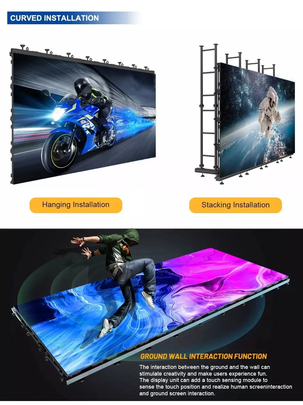 500x500mm Outdoor Giant Stage Background Led Splicing Screen P2.6 P2.9 ...