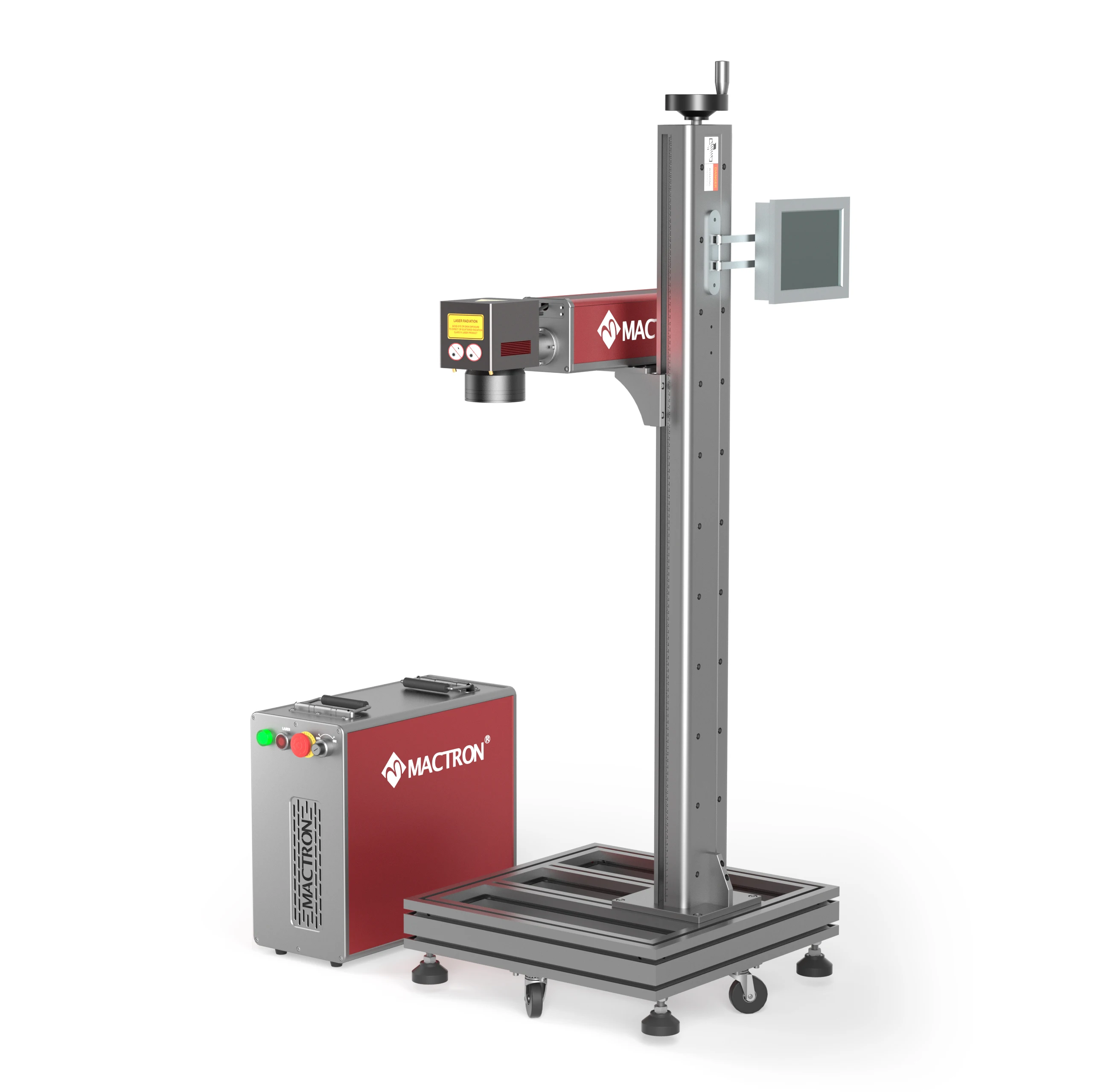 Conveyor Flying Type Date Code Marker 30w Fiber Laser Marking Machine ...