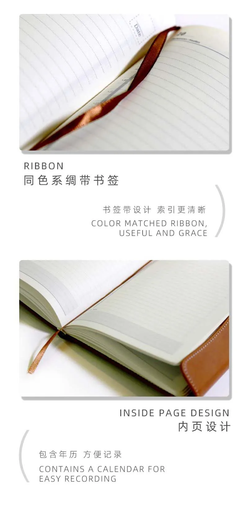 Oem Embossed Logo Printing A5 Leather Note Books Pu Leather Business ...