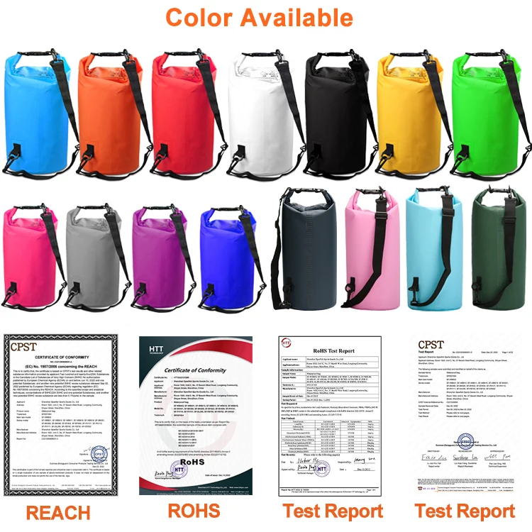 Custom PVC Sack Camping Hiking Backpacks - Waterproof Dry Bags