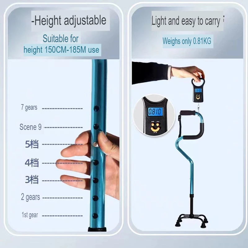 Cane Ladder Cane New Double Curved Four Corner Cane - Buy Crutch Stool ...